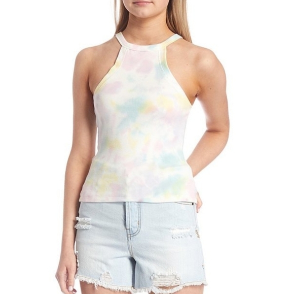 Chelsea & Violet | Tops | Cv Chelsea Violet Washed Tie Dye Halter Neck ...